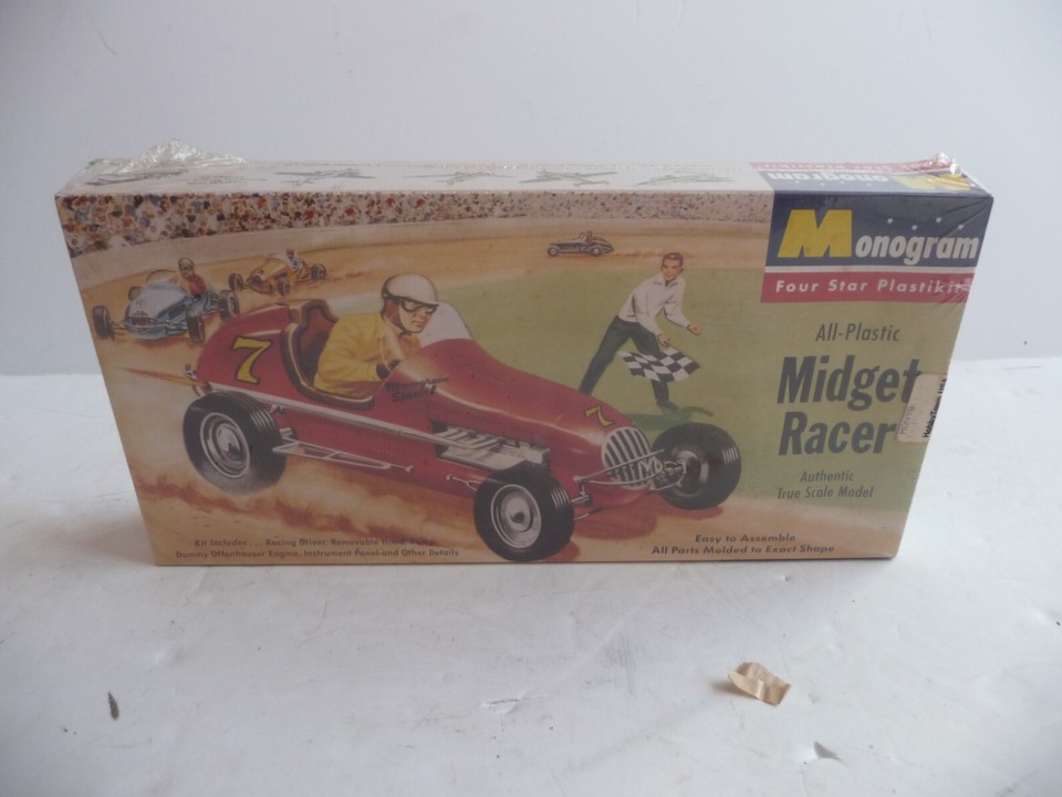 3 Vintage Sealed Monogram Car Model Kit Mustang , Sprint Racer & Green ...