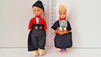 Vintage Holland "VOLENDAM" Dolls WEARING Wooden Shoes and Folk Costumes ...