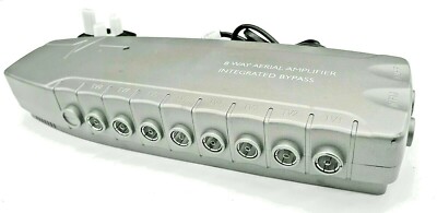 8 WAY AERIAL AMPLIFIER FREEVIEW TV SKY+ HD LINK MAGIC EYE SPLITTER ...