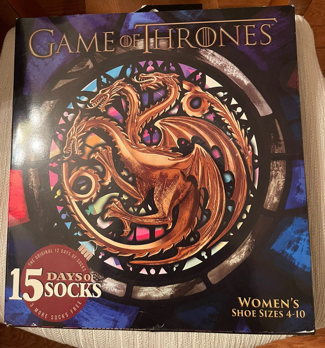 Womens 15 Days of Socks Game of Thrones Got HBO Series Christmas Advent ...