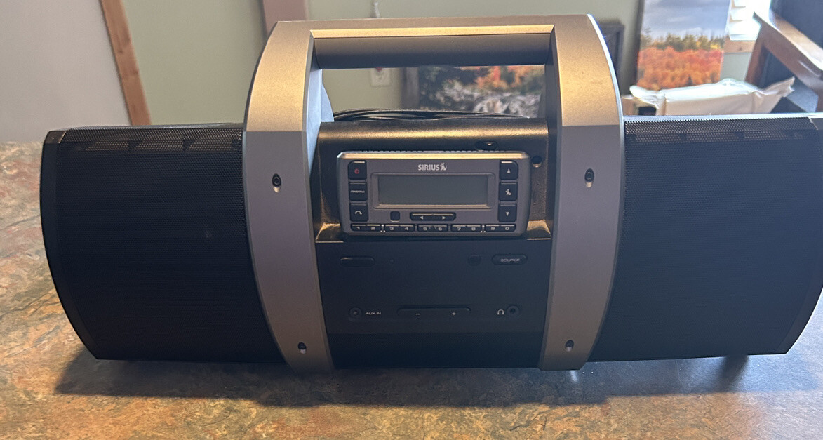 Sirius XM SUBX1 Boombox + Power Cable & Antenna Tested & Working No ...