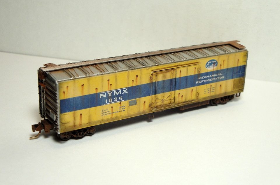 N Scale Micro Trains NYC custom weathered 51' 3/4" mechanical reefer ...