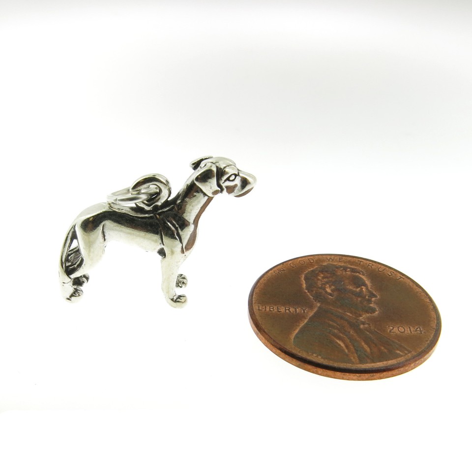925 Sterling Silver Dog Puppy Charms Many Breeds Made in America | eBay
