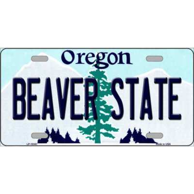 Beaver State Oregon Metal Novelty License Plate Tag LP-10341 | eBay