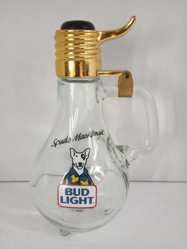 Vintage 1987 SPUDS MACKENZIE BUD LIGHT LIGHT BULB BEER STEIN ...