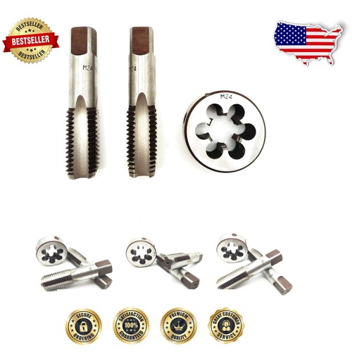 Complete M24 x 3.0 Threading Tools - 3-Piece Tap and Die Set for DIY ...