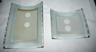 LOT OF 2 WILTON CURVED GLASS PICTURE FRAMES FOR 3.5 X 5 PICTURE AND 5X7 ...