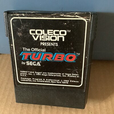 The Official Turbo by Sega (Colecovision, 1982) Game Cartridge | eBay