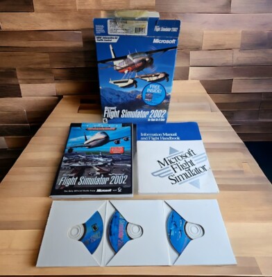 Microsoft Flight Simulator 2002 As Real As It Gets 3 Disc CD Set ...