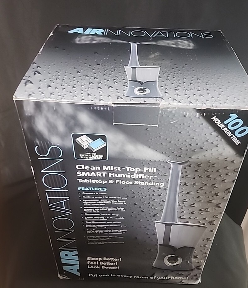 Air Innovations Clean Mist MH-901D Tank Smart Humidifier Platinum Black ...