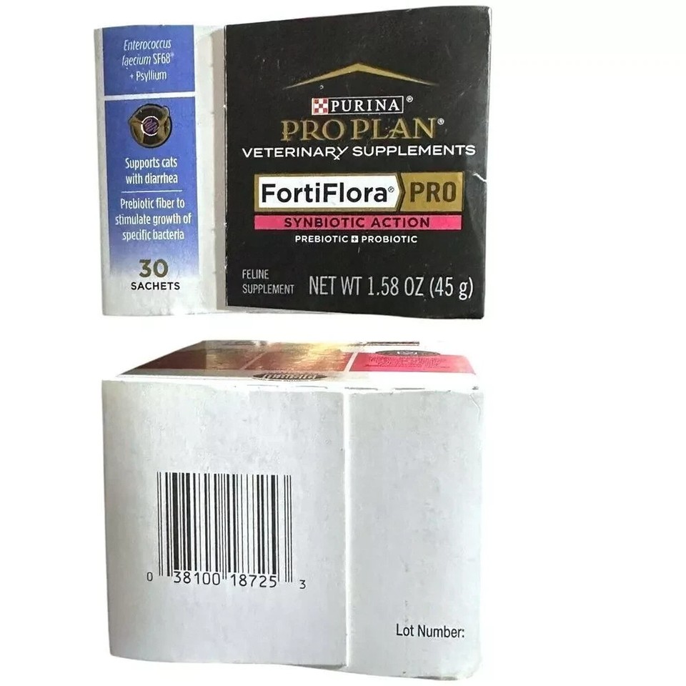Purina FortiFlora PRO Feline Prebiotic Probiotic Supplement 30 Sachets ...