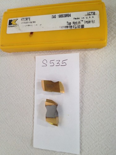 5 NEW KENNAMETAL NTC 3R 7E TOP NOTCH THREADING CARBIDE INSERTS GRADE ...