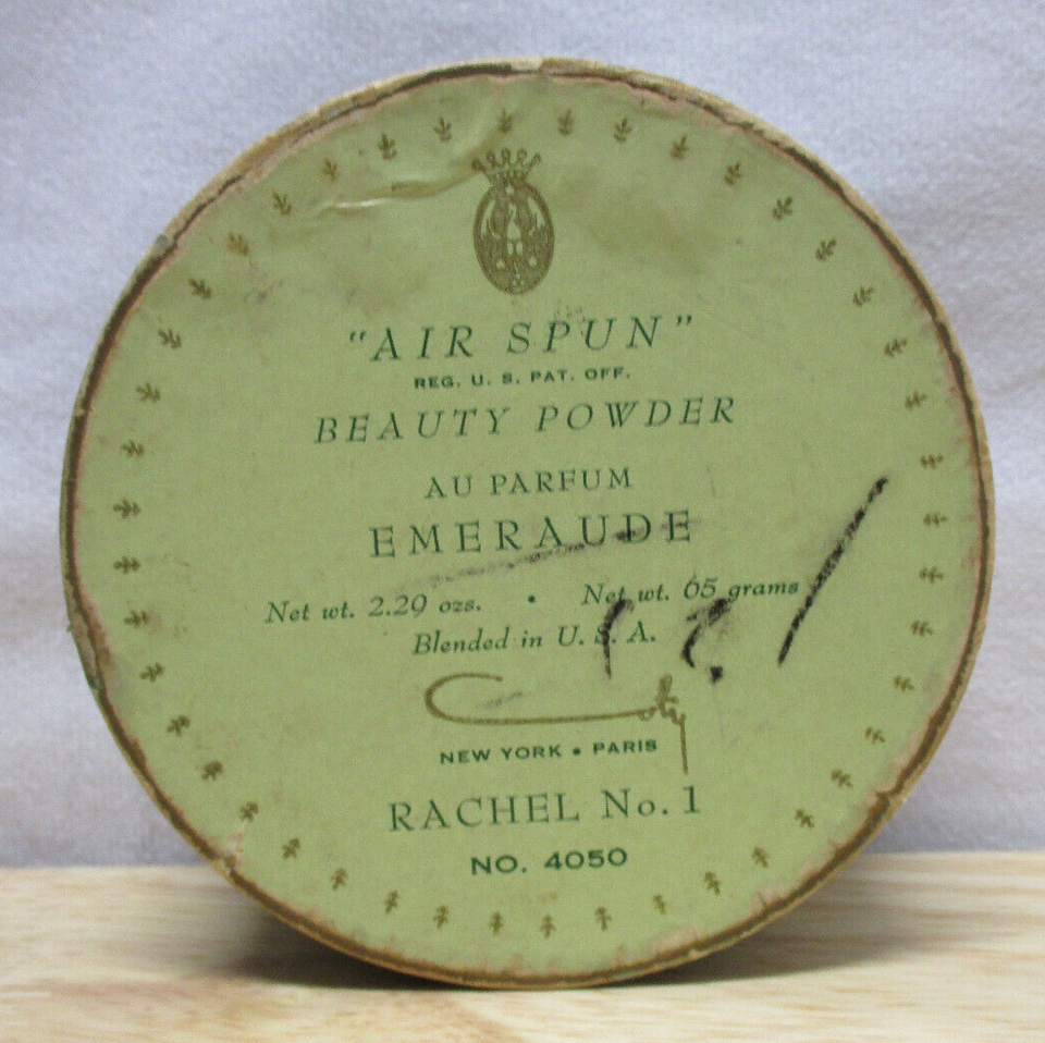 Empty Vintage Coty New York Paris Air Spun Emeraude Powder Container ...