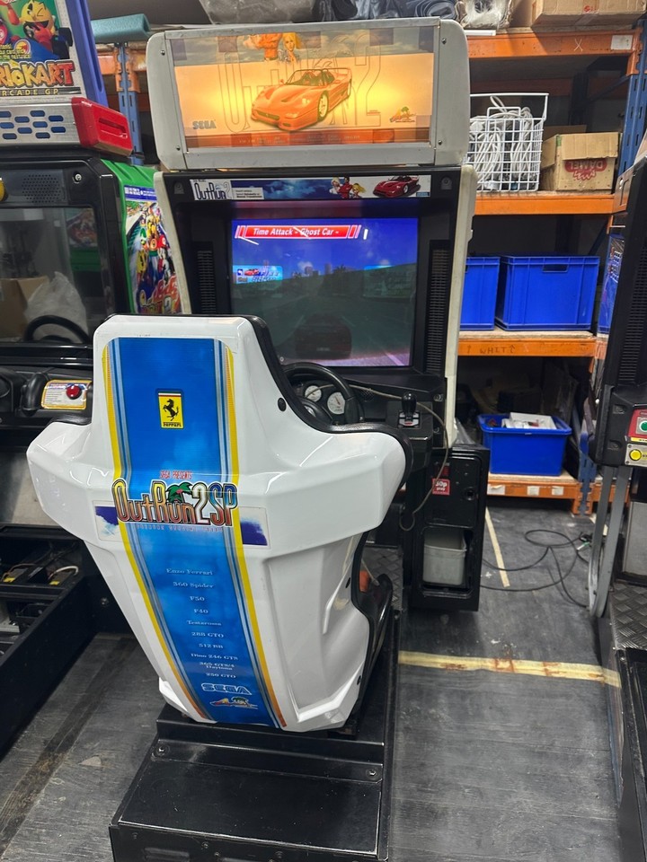 SEGA OUTRUN SP SINGLE SIT DOWN 29in CRT ARCADE MACHINE | eBay UK