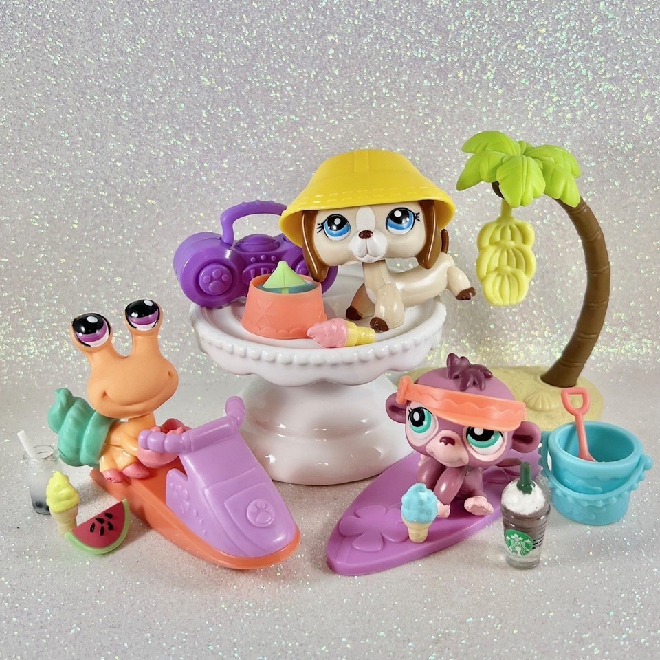 🌺 Littlest Pet Shop 🌺 LPS Dachshund 1491 Crab 1492 1493 Swim & Sand ...