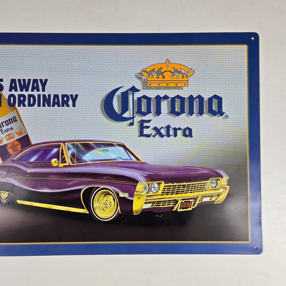 Corona Extra Lowrider Metal Sign 1964 Chevy Chevrolet Imapala 16.75x11 ...