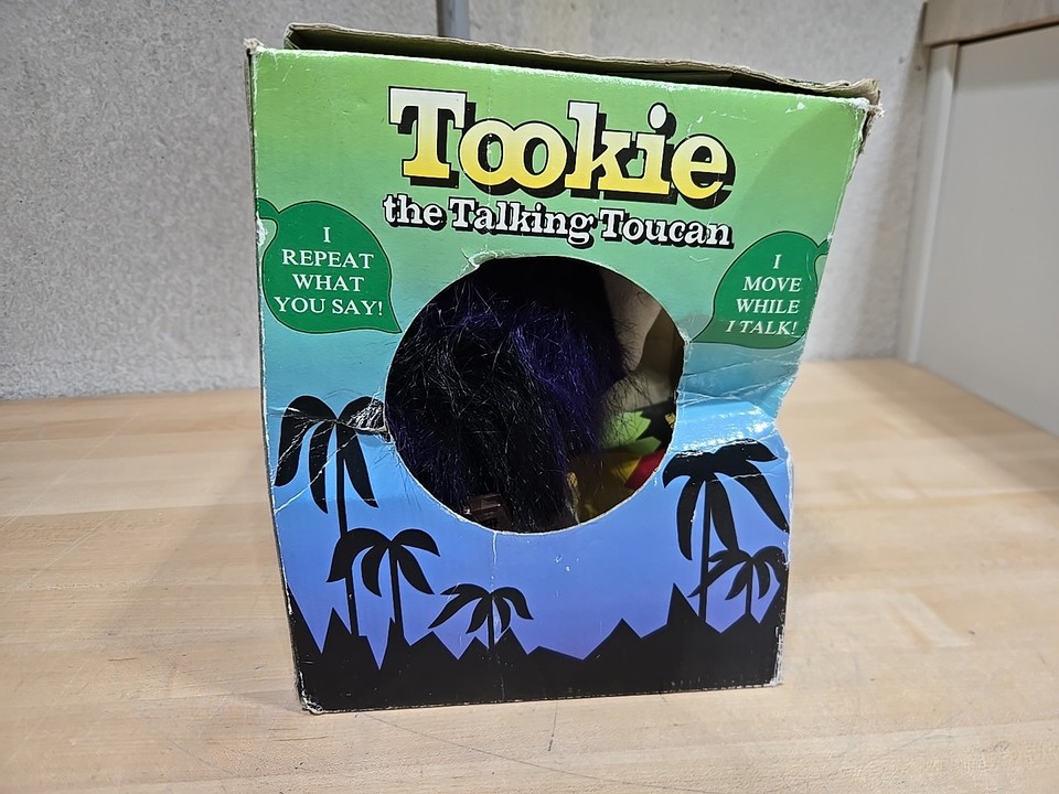 Vintage 1993 Gemmy TOOKIE the Talking Toucan Bird Repeats What You Say ...