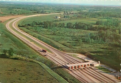 Postcard Aerial View Westpoint Ohio Turnpike near Indiana State Line | eBay