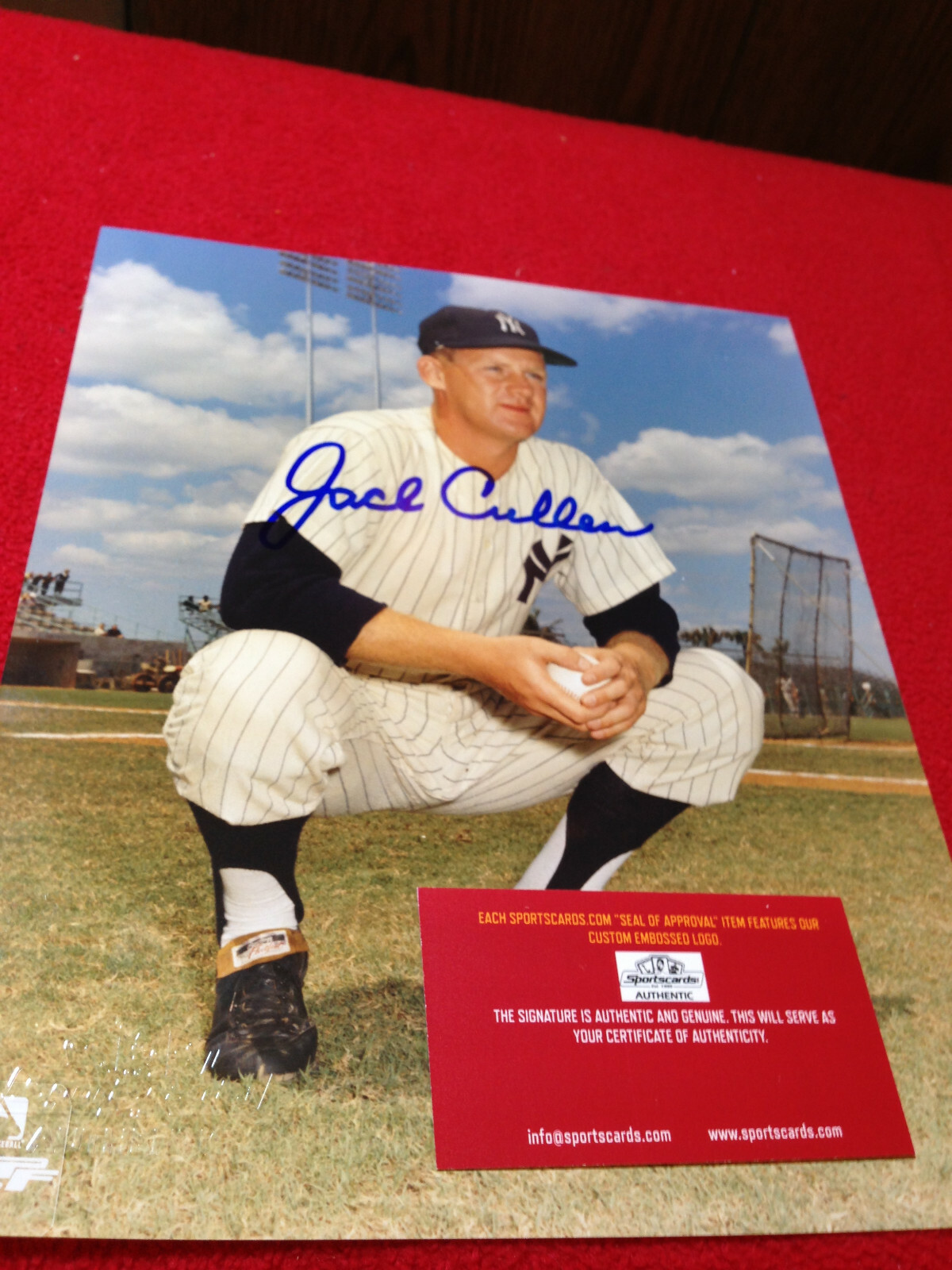 Jack Cullen New York Yankees 8X10 Autograph Color Photo w/COA | eBay