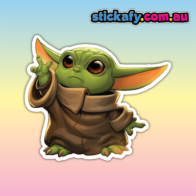 Baby Yoda The Force Sticker | Vinyl Car Decal Funny Aussie Meme Adult ...