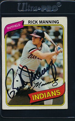 1980 Topps #564 Rick Manning Indians Signed Auto *10531 | eBay