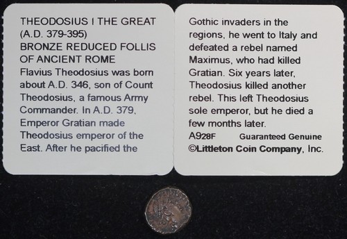 Roman Ancient -Theodosius The Great 379-395 AD Bronze Red. Follis ...