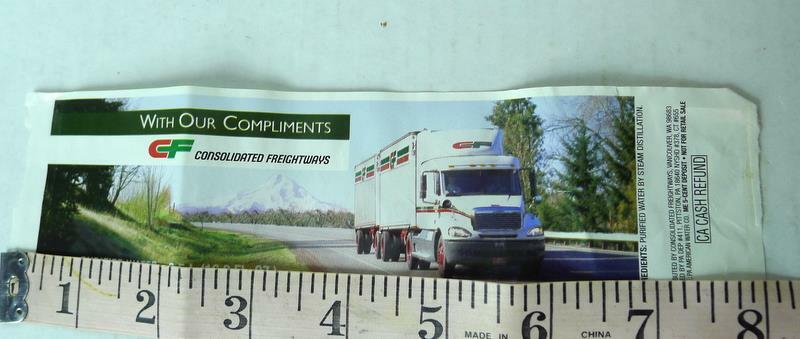 Consolidated Freightways CF Trucking Company Water Bottle Label | eBay