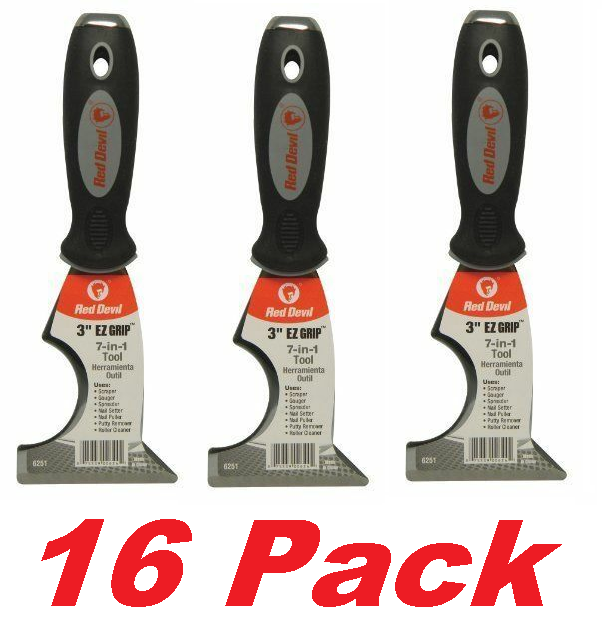 Red Devil 6251 Multi-Purpose Painter's Tool 7-In-1 Scraper Spreader ...