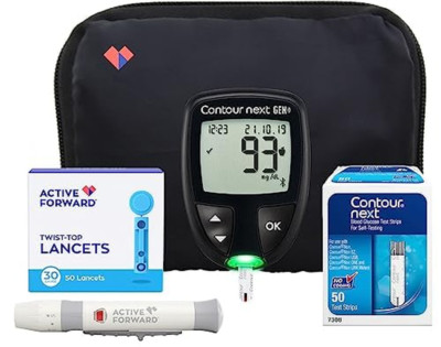 Contour NEXT GEN Glucose Monitor Kit - Blood Sugar Test Kit with 50 ...