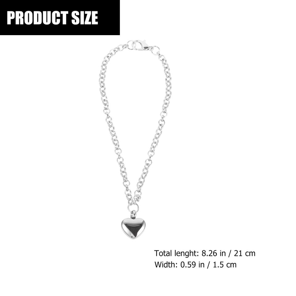 Pet Urn Bracelet Ashes Cremation Bracelet Heart Pendant Bracelet for ...