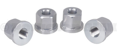 3/8" X 26T REGULAR axle nut set 7075 aluminum (SET OF 4) SILVER | eBay