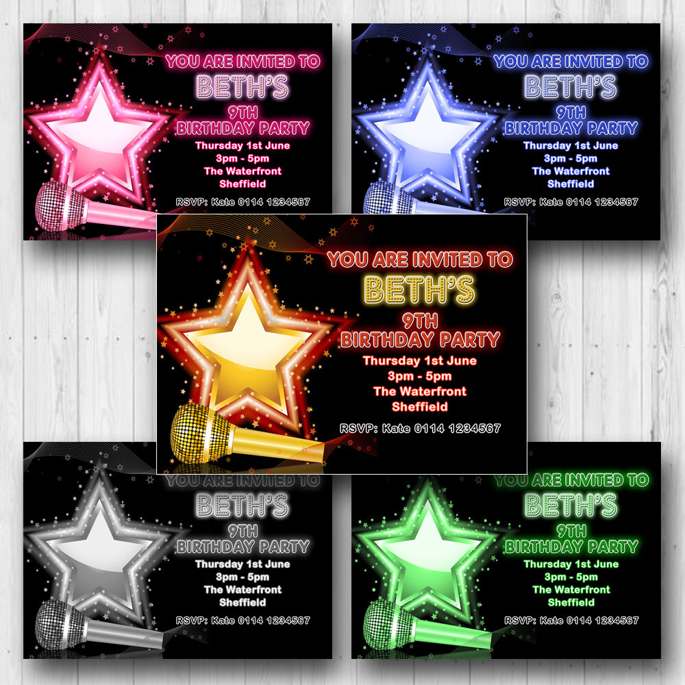 Holly Wood Star Party Invitation