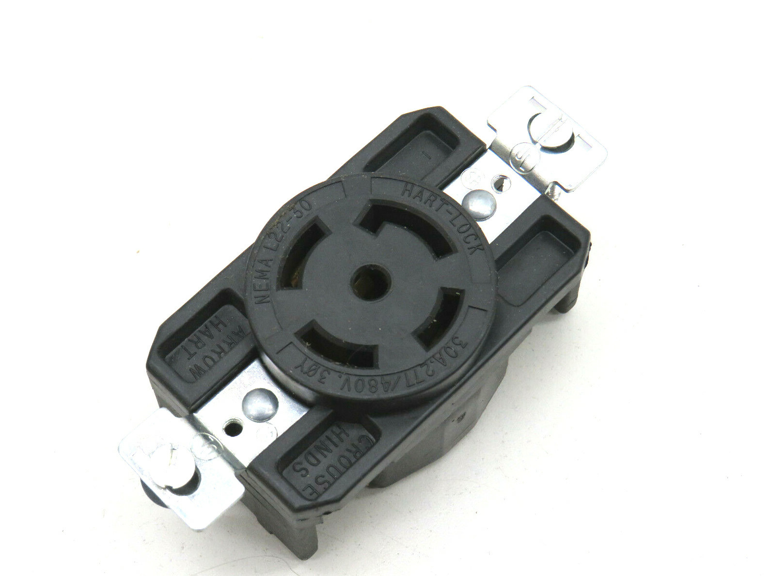 Arrow Hart-Lock 6620 Twist Locking Receptacle 30A 277/480V 3ØY 4-Pole ...