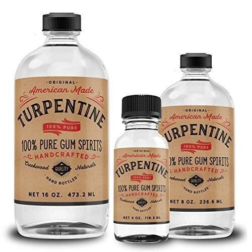 USA Made Natural 4 Oz Pure Gum Spirits Turpentine – Ideal for Creations ...