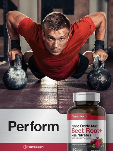 Horbaach Nitric Oxide Beet Root Capsules with Nitrates 180 Count | eBay