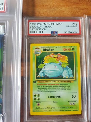 Pokemon Base Set 1.Edition Deutsch PSA 10,8 Sammlung Glurak, Turtok ...