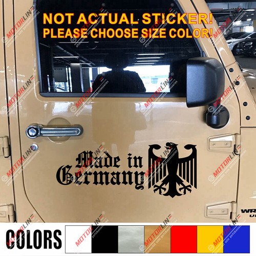 Deutschland German Eagle Made in Germany Car Trunk Die Cut Decal ...