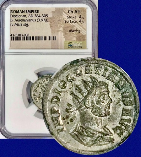Diocletian Ancient Roman Coin 284-305 AD BI Aurelianianus/Dbl Denarius ...