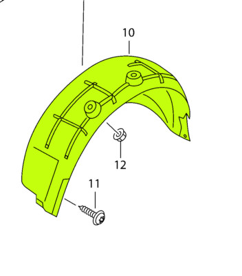Audi Q7 07 - 15 OEM Fender Liner Splash Guard 4L0810171A Rear Left ...