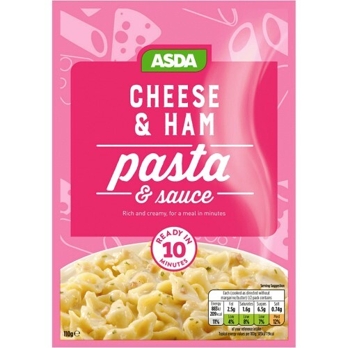 ASDA CHEESE & HAM PASTA SAUCE 110G READY IN 10 MINUTES VARIOUS ...