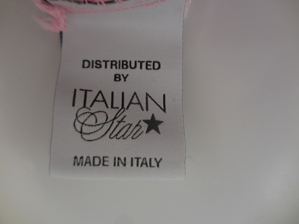ITALIAN STAR MADE IN ITALY PINK LINEN A LINE MIDI DRES EXC COND L ...