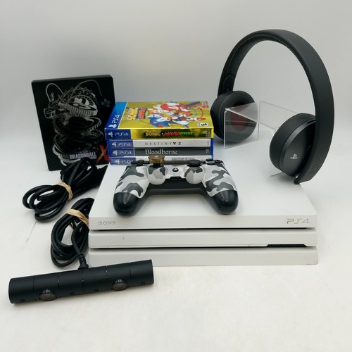 PS4 Pro Playstation 4 Pro Glacier White Console Lot w/ Games & More | eBay