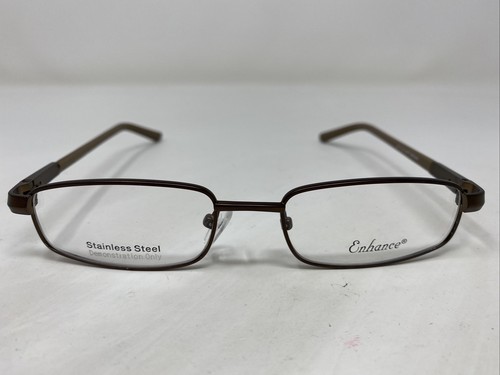 Enhance 3837 MATT BROWN 49-17-140 Metal Full Rim Eyeglasses Frame IH76 ...