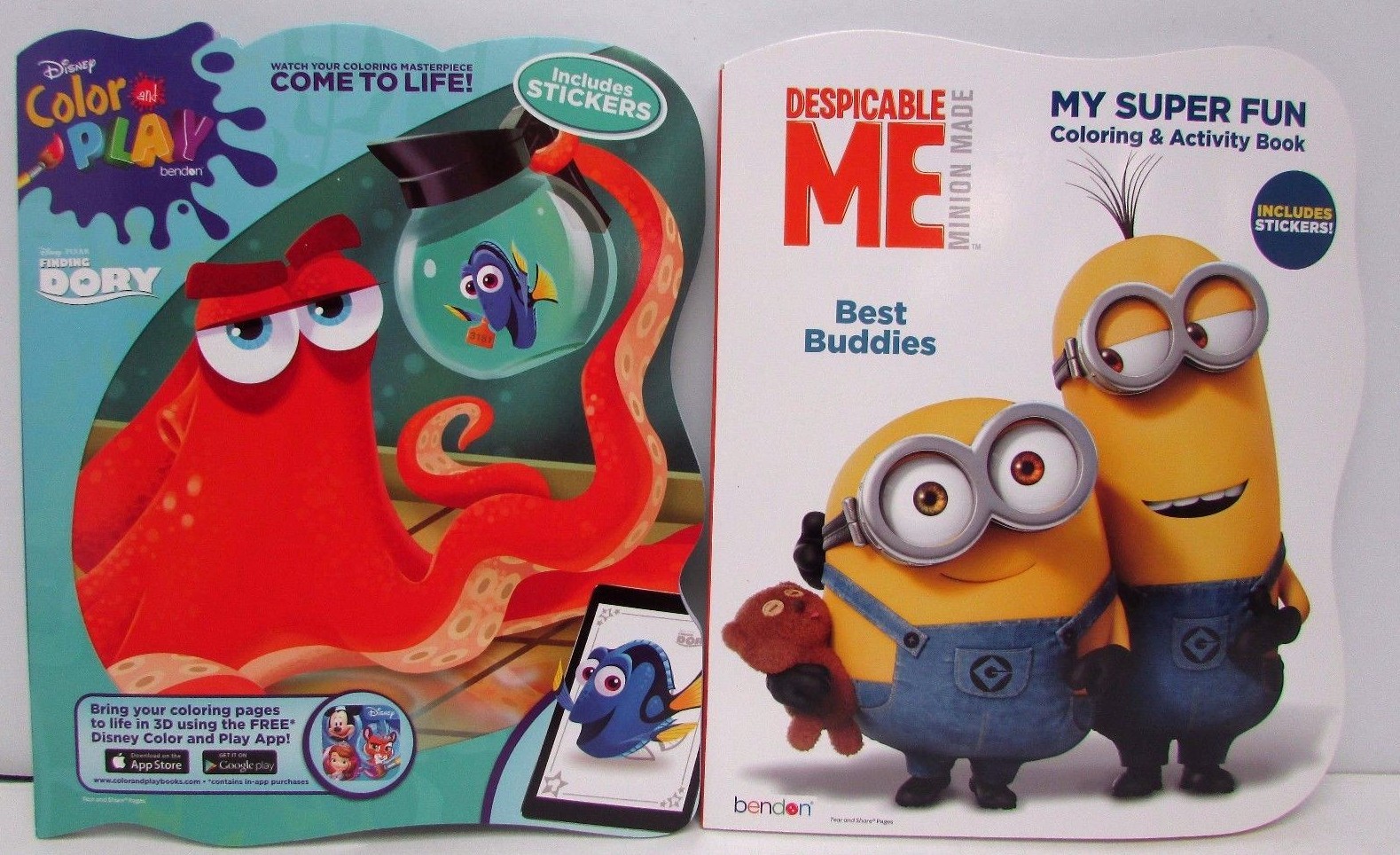 Bendon Coloring & Activity Sticker Books Finding Dory Despicable Me ...