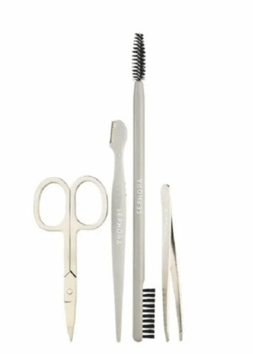 Sephora 4-Piece Eyebrow Tool Set Tweezers, Scissors, Brow Razor Dual ...