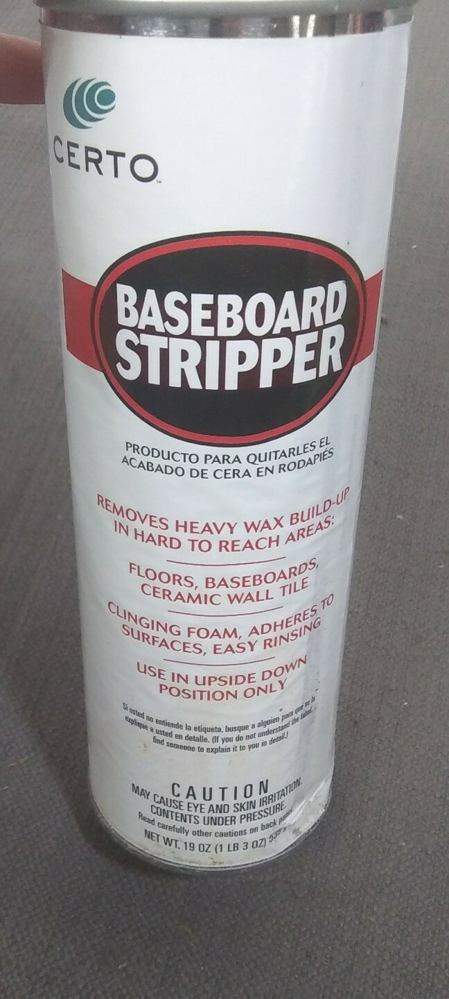 Certo Baseboard Stripper Size 19 oz. Removes heavy wax buildup floors ...