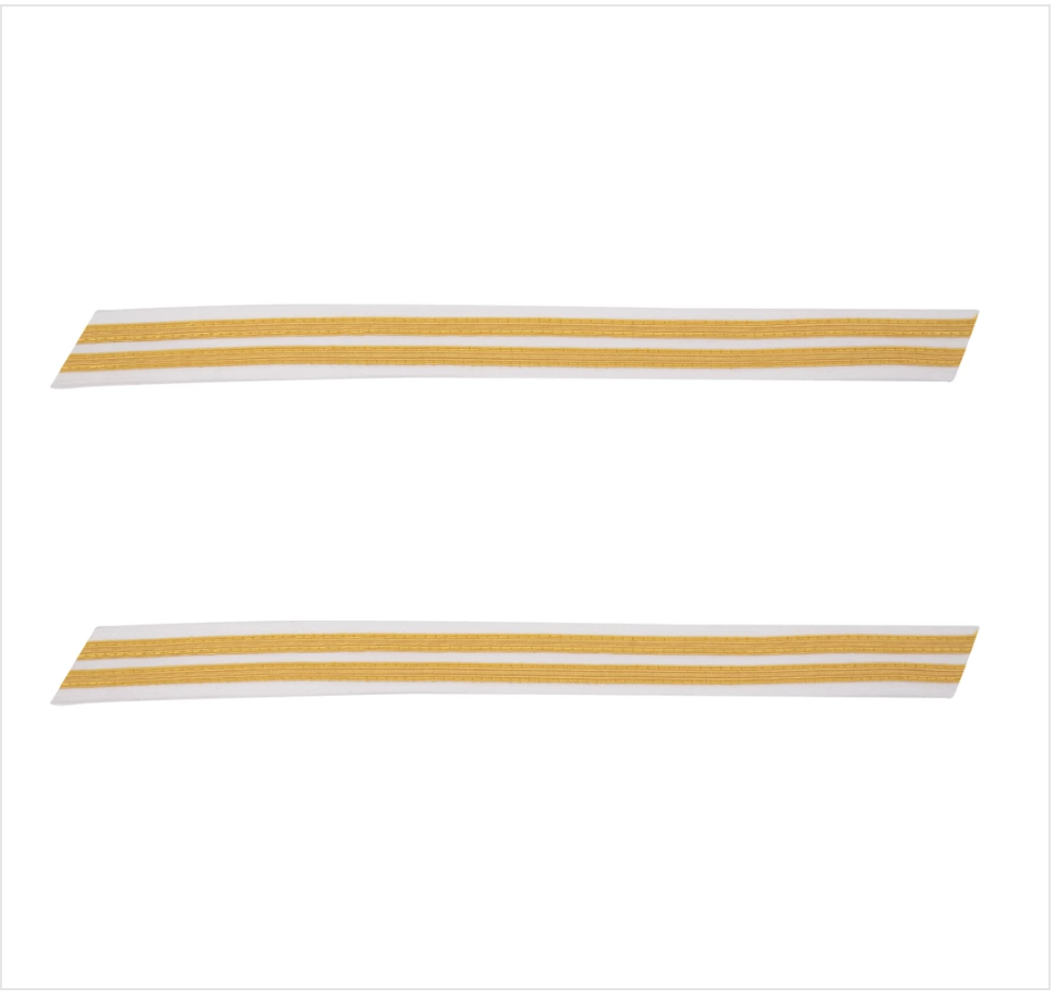 GENUINE U.S. ARMY SERVICE STRIPE: GOLD EMBROIDERED ON WHITE - FEMALE ...
