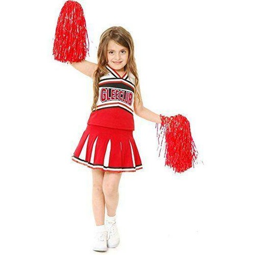 Charades Girls’ Glee Club Cheerleader Youth Costume, X-Small (4-6x) Red ...