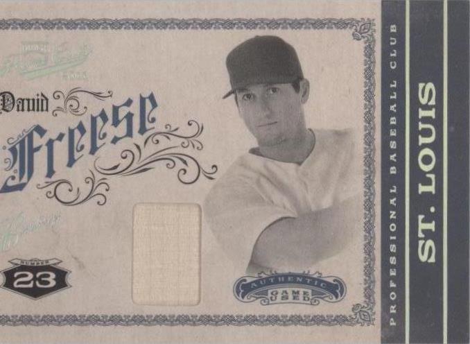 2011 Playoff Prime Cuts - David Freese #10 Century Silver Materials /49 ...