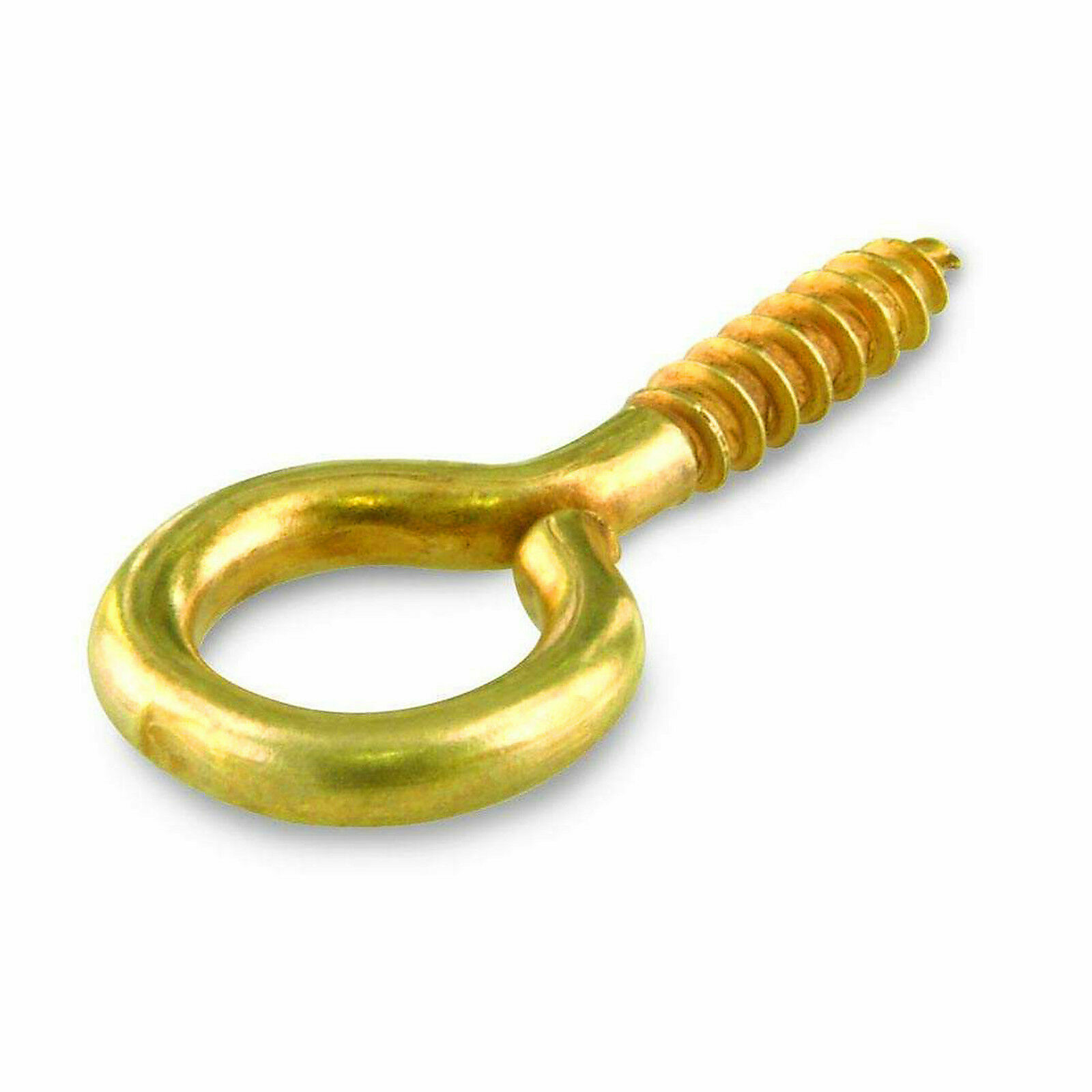 Brass Screw Eye Hooks x 100 Small Picture Frame Wire Eyes | eBay